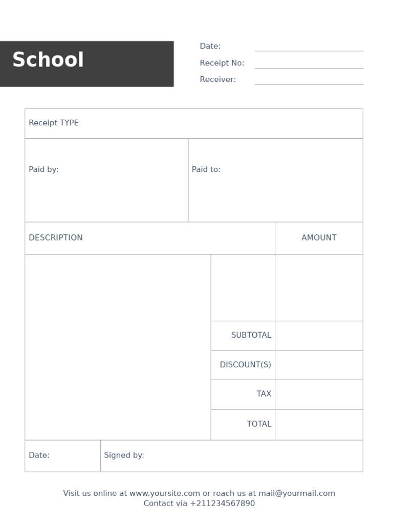School Receipt Letter | PDF