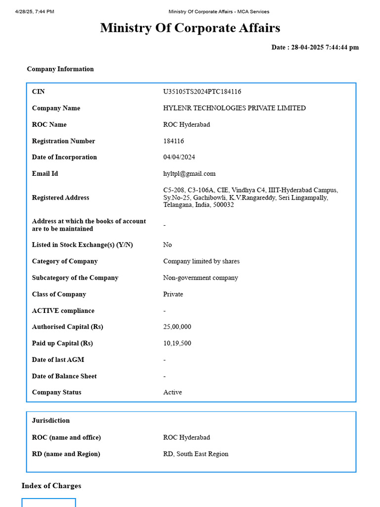 Hylenr Technologies Pvt Ltd Overview | PDF