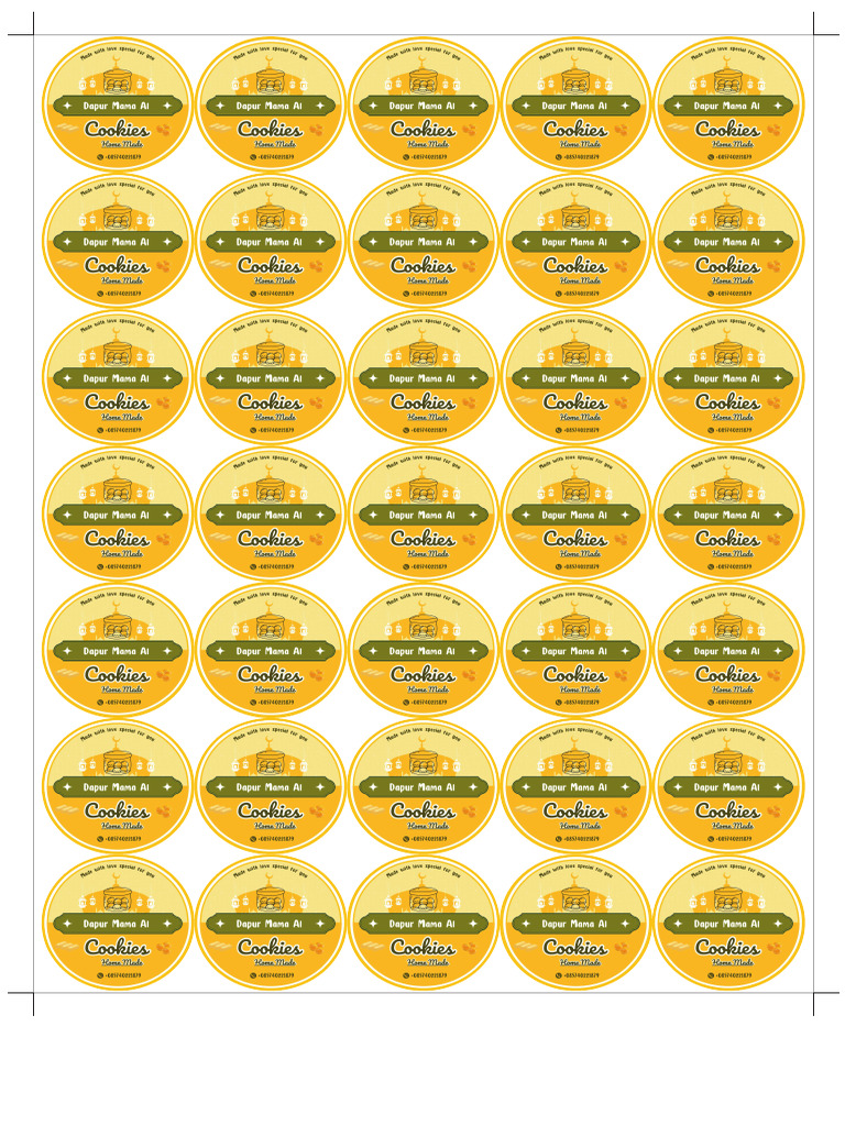 Cut Bulat Kuning 6 CM | PDF