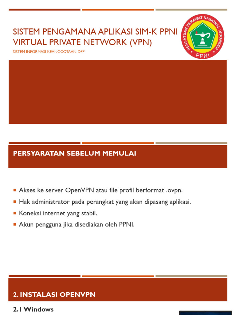 Sistem Pengamana Aplikasi Sim-K Ppni DG VPN | PDF