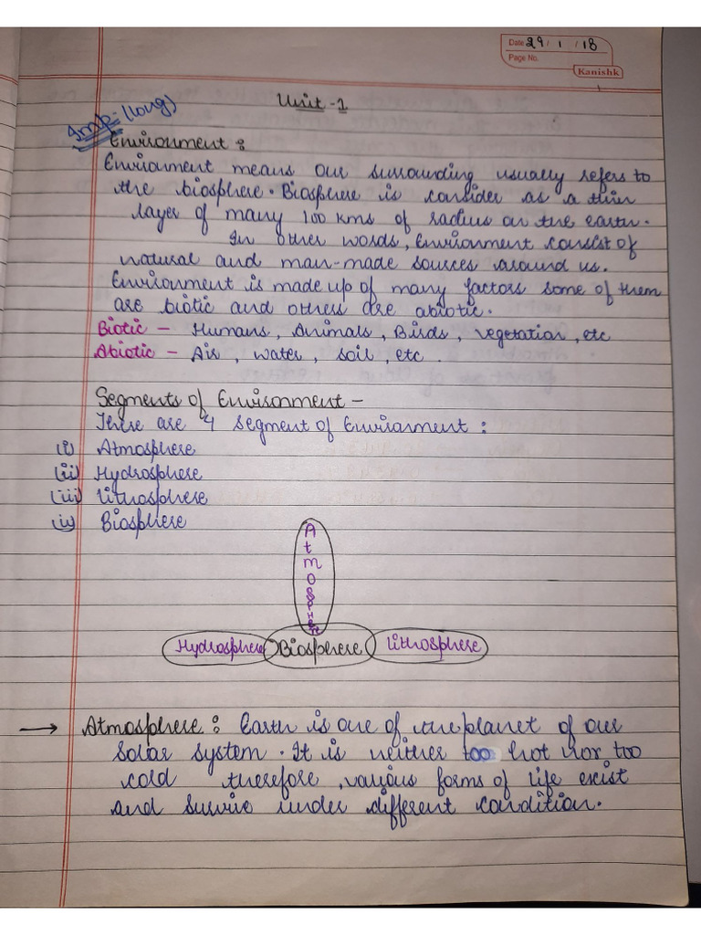 EVS Notes For Bpharmacy | PDF
