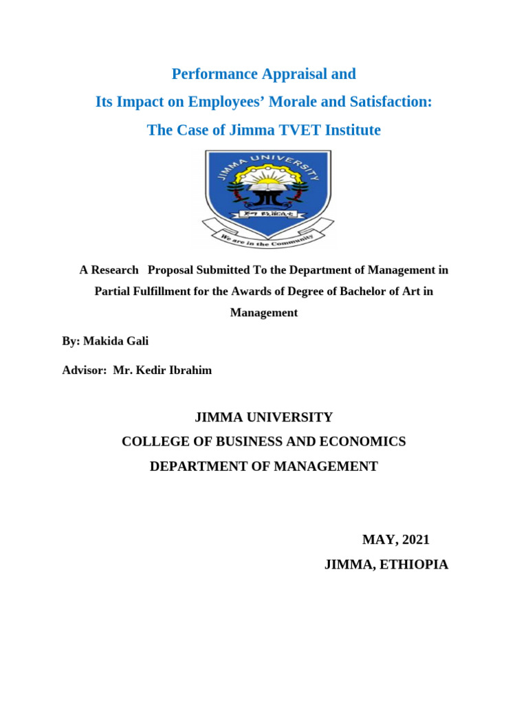 Makida's Proposal Performance Appraisal & Its Impact On Employees' | PDF | Performance Appraisal ...