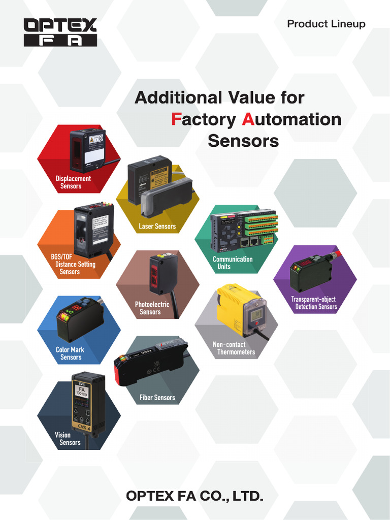 OPTEX FA Sensors - Product Lineup Catalogue - Eng Ver | PDF | Sensor | Light