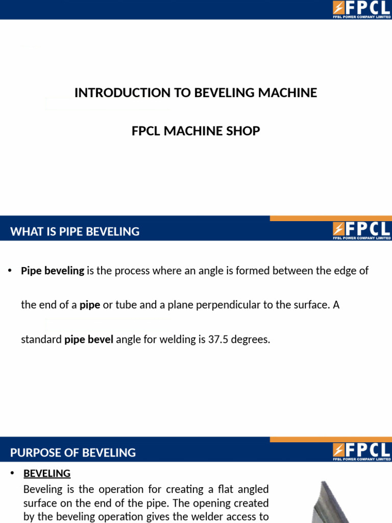 Pipe Beveling Techniques and Safety | PDF | Pipe (Fluid Conveyance ...