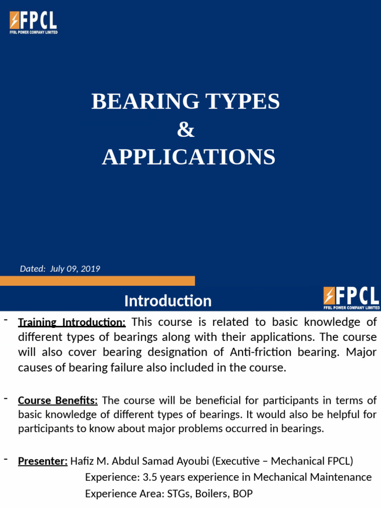 Bearing Types - Applications | PDF | Bearing (Mechanical) | Mechanical ...