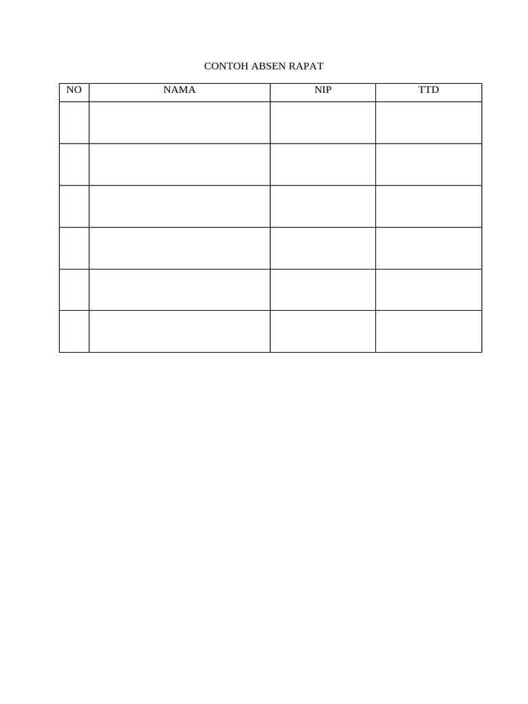 Contoh Absen Simpel | PDF
