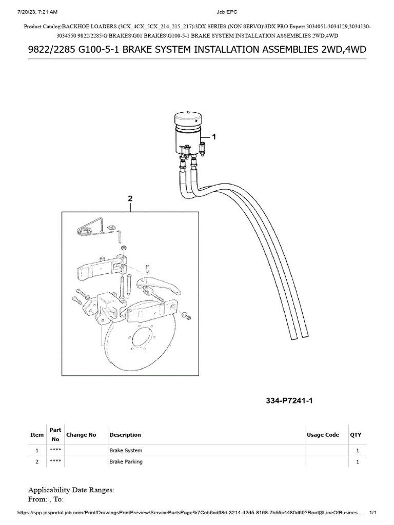 9822 - 2285 g100!5!1 Brake System Installation Assemblies 2wd, 4wd | PDF
