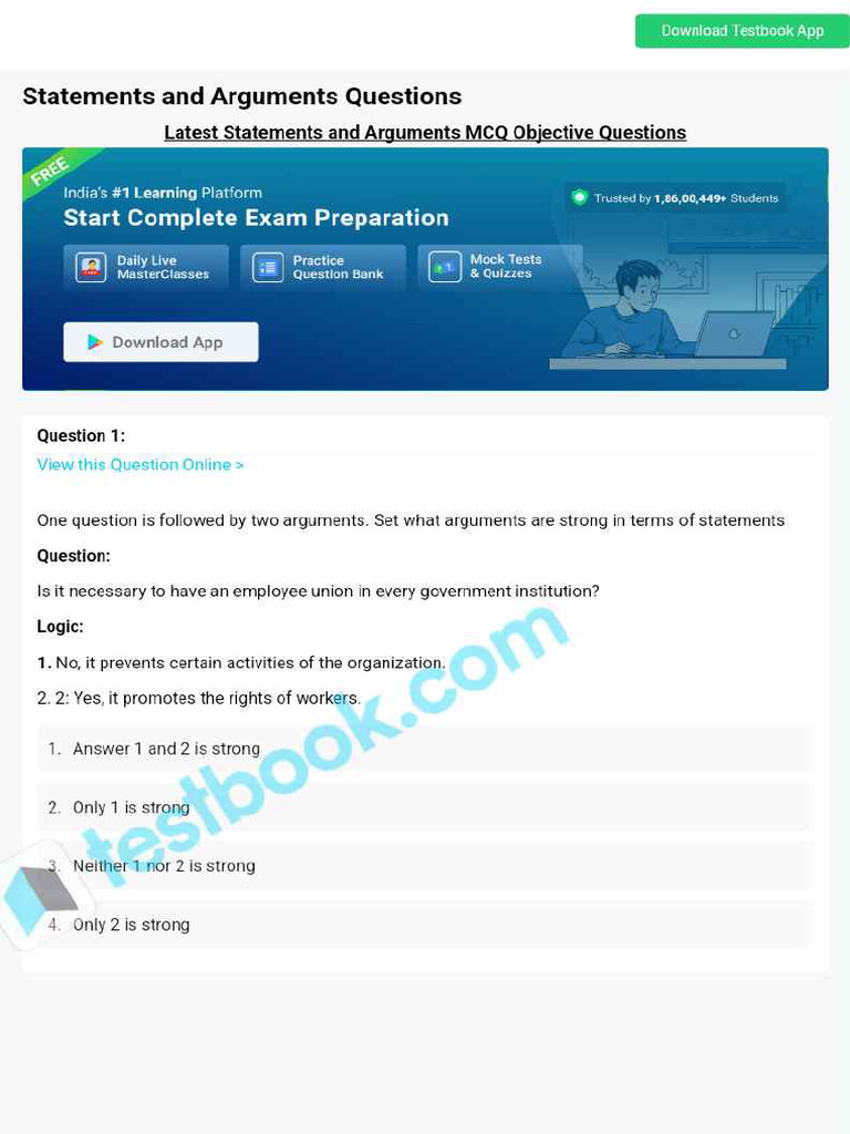 Statements and Arguments | PDF