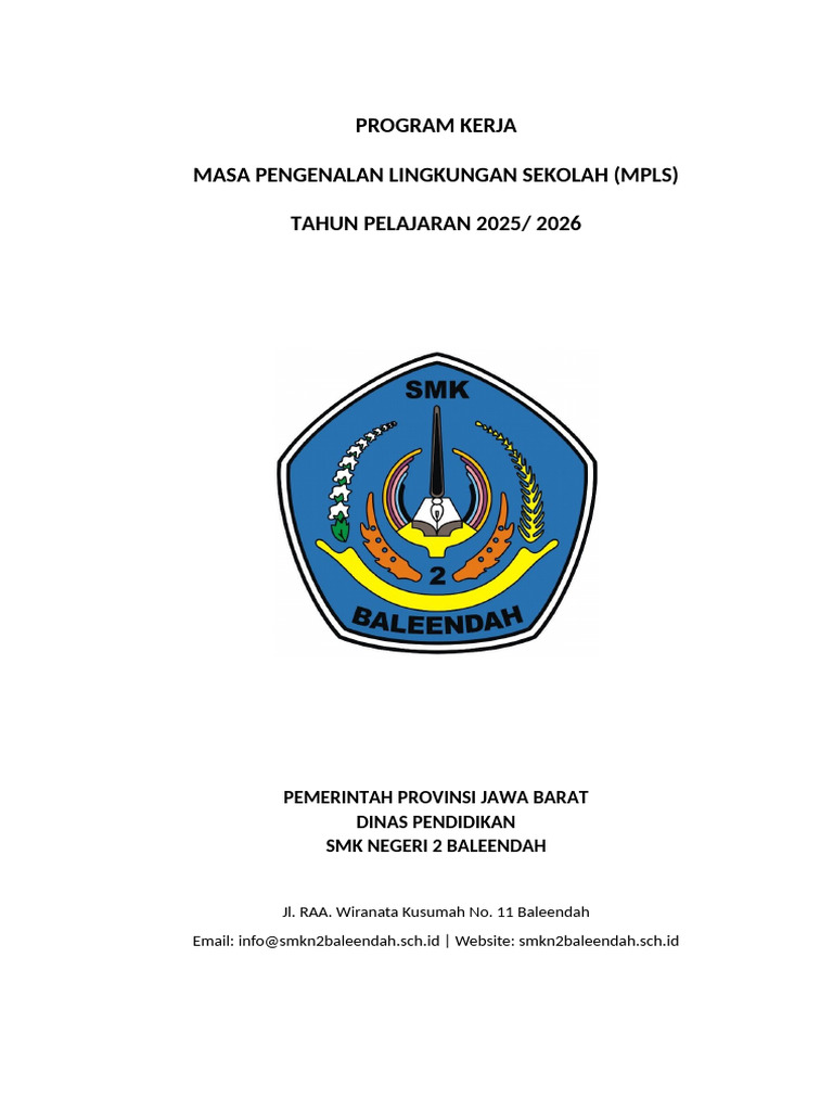 Program Kerja Mpls 2025 | PDF