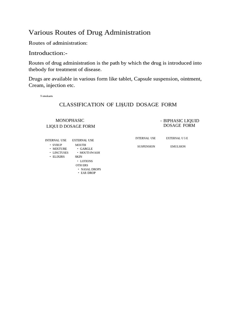 Drug Administration Routes Explained | PDF | Topical Medication ...