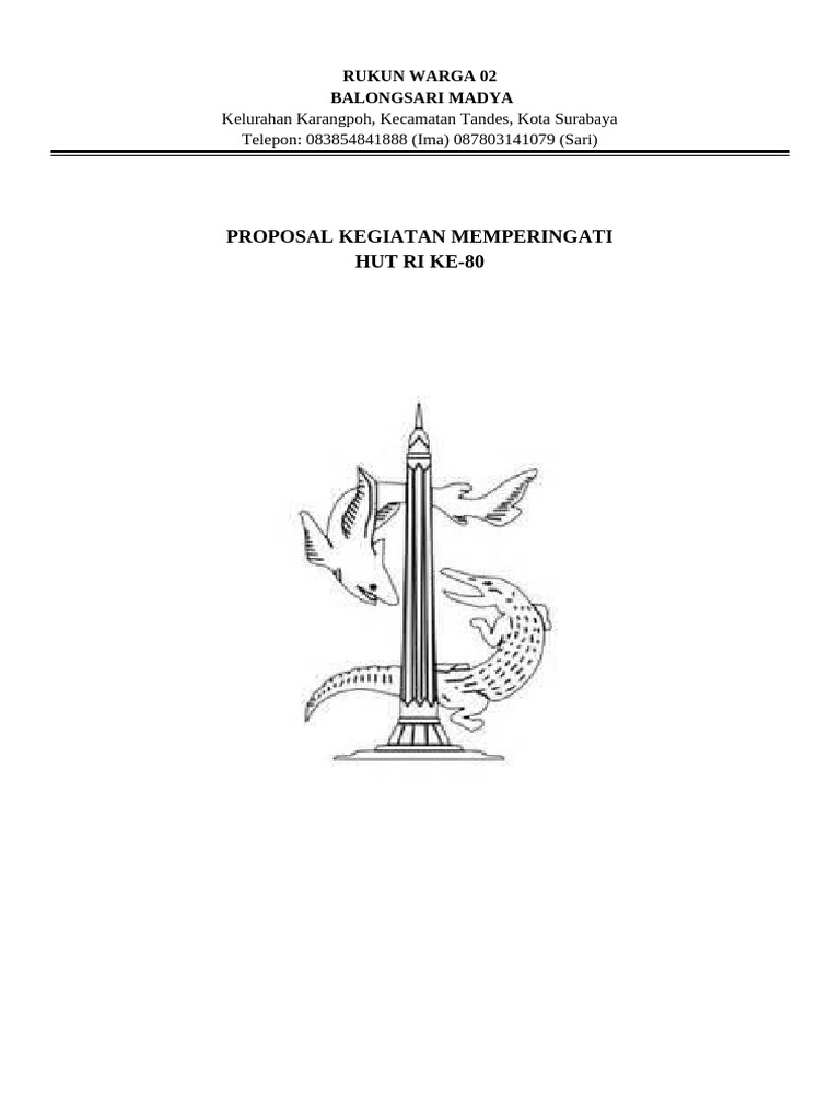 Proposal Hut Ri Ke-80 Draft 1 | PDF