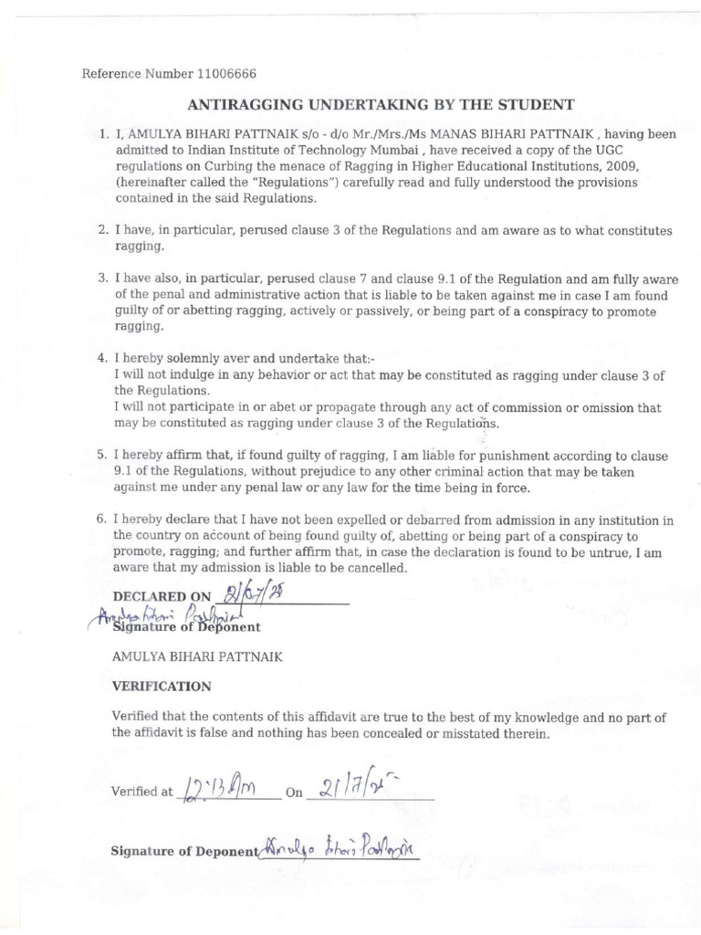 Anti Ragging Amulya_compressed | PDF