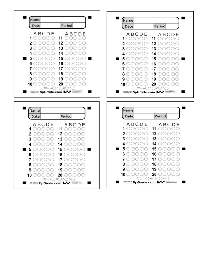 Answer Sheet G9 Quiz | PDF