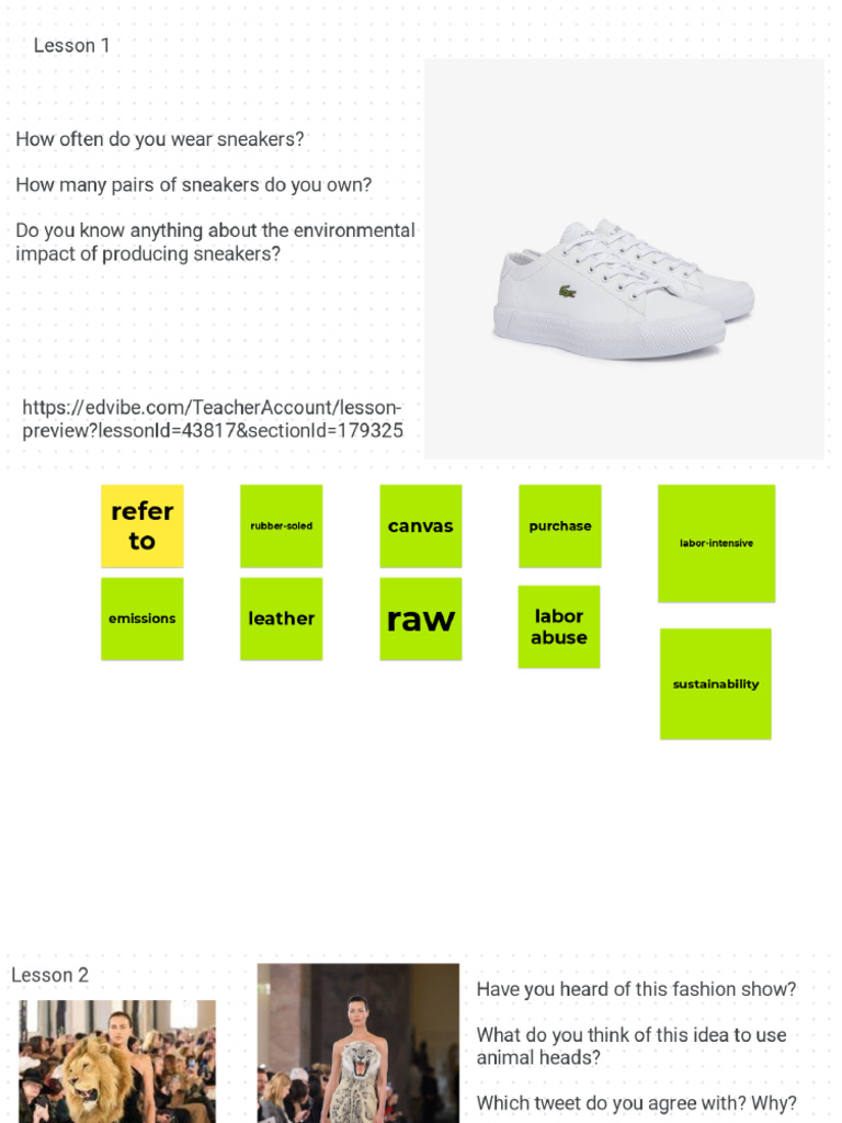 English For Fashion and Environment | PDF