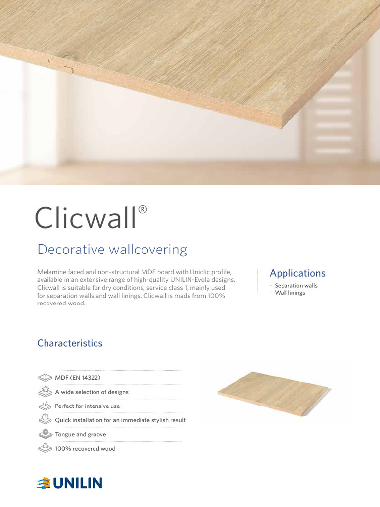 Datasheet Clicwall en | PDF