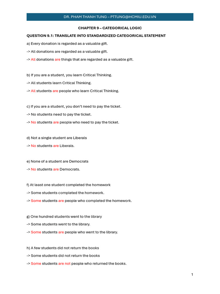 Midterm Revision - Chapters 9 10 | PDF | Argument | Logic