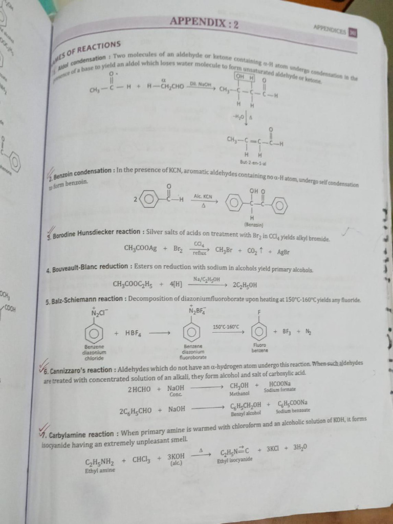 Cleaned Name Reactions Class12 | PDF