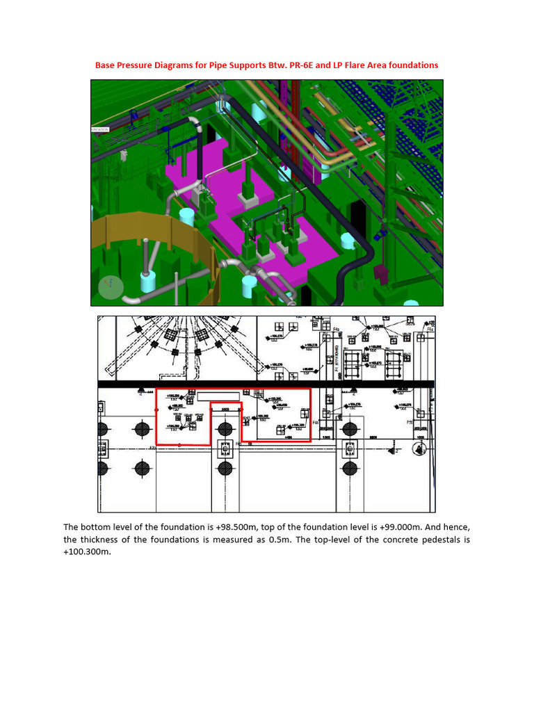Base Pressure Diagrams for Pipe Supports Btw. PR-6E and LP Flare Area ...