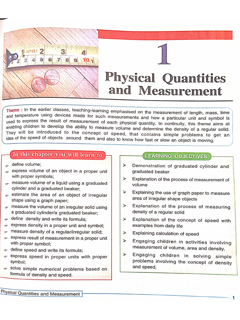 Physics CHP 1 - Physical Quantities and Measurement | PDF