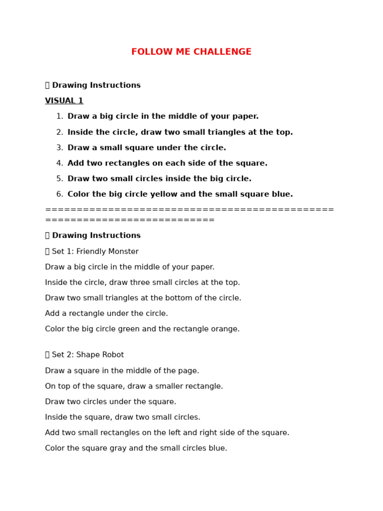 RELAX Follow Instruction Challenge | PDF | Triangle | Rectangle