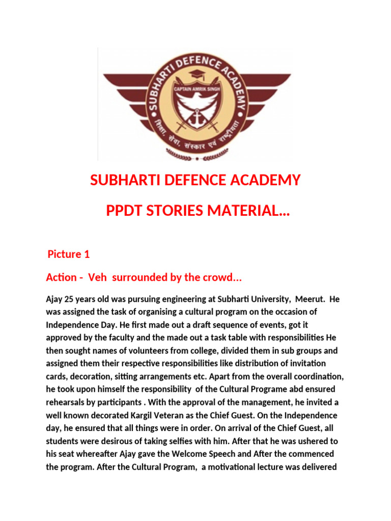 PPDT Stories for SSB Preparation | PDF | Mount Everest | Diabetes