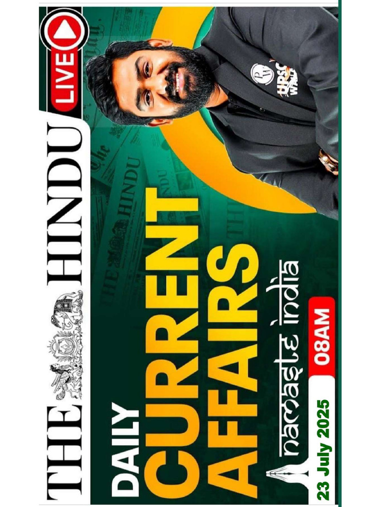 23rd July Current Affairs | PDF