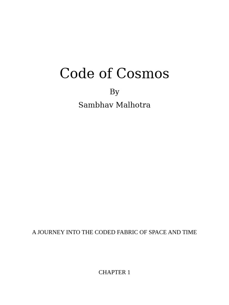 Code of Cosmos | PDF