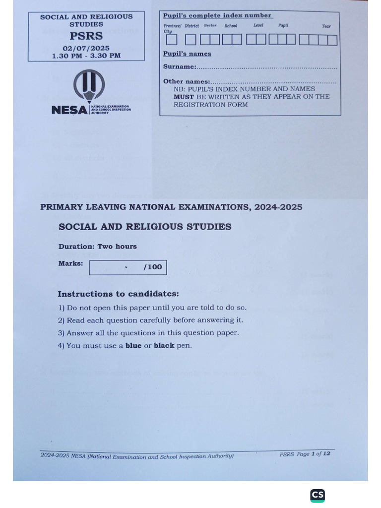 SRS Ple 2025 | PDF