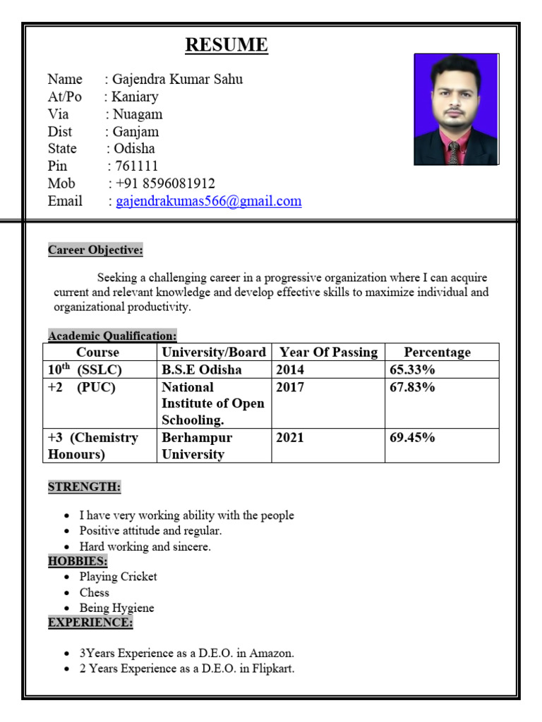Gajendra Resume | PDF