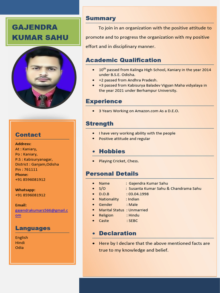 Gajendra Professional CV | PDF