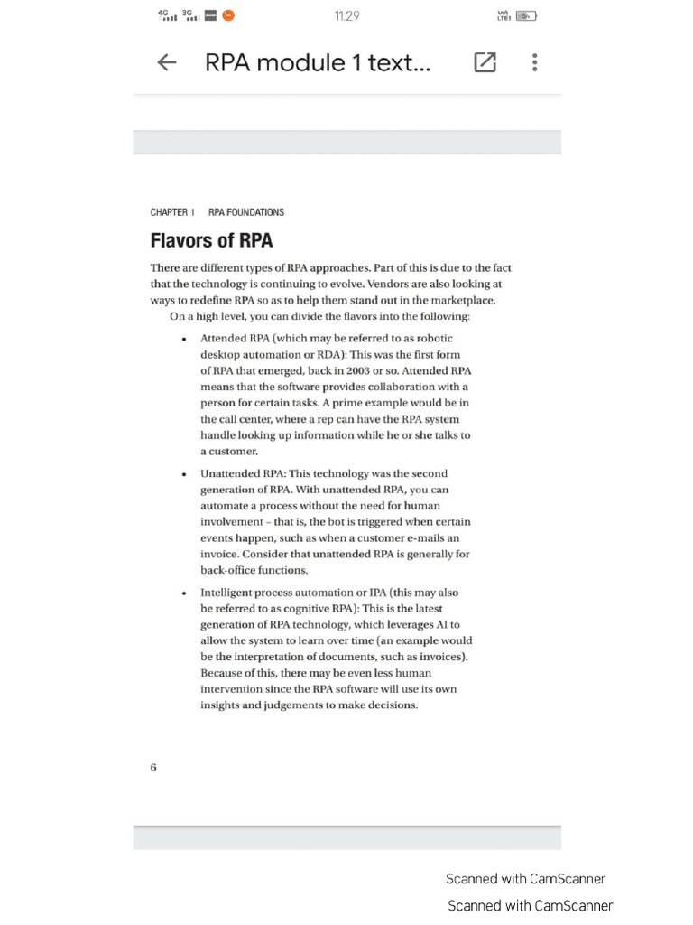 Rpa m1 Notes | PDF