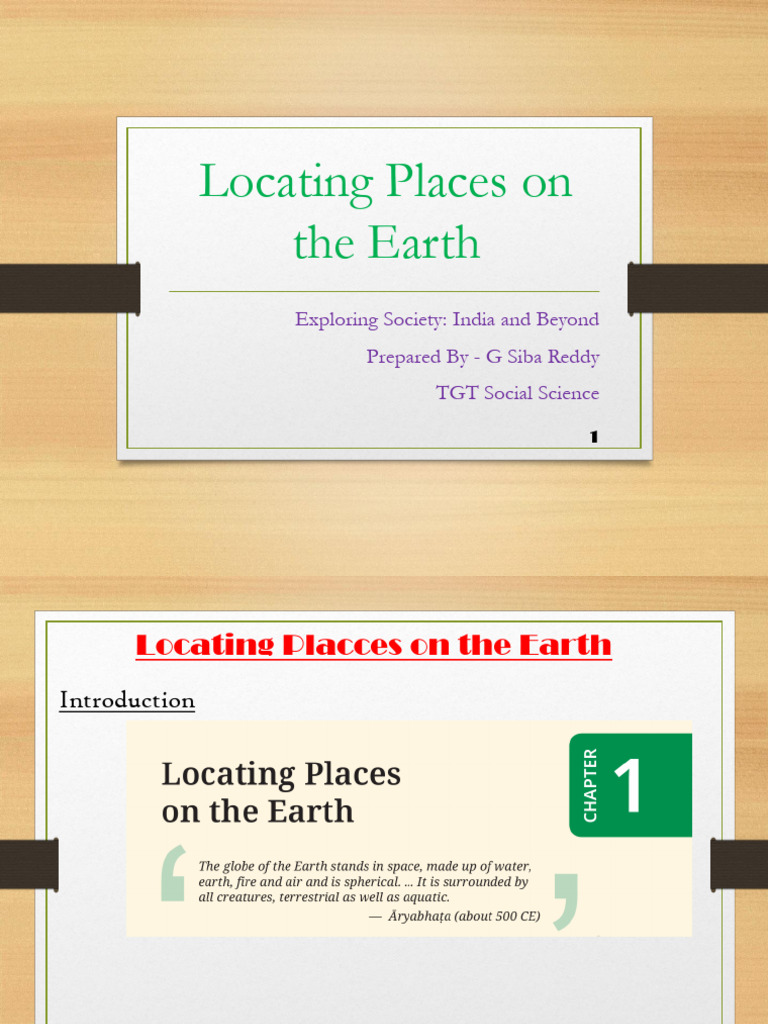 Locating Places on Earth: Class 6 Guide | PDF | Latitude | Longitude