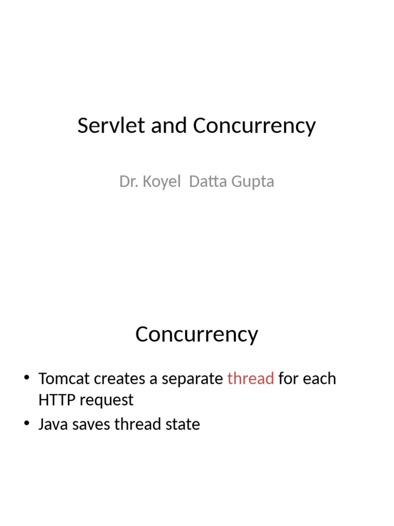Servlet and Concurrency (Only See Concurrency) | PDF