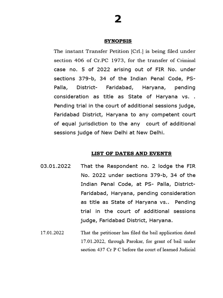 Synopsis & List of Dates and Events | PDF | Bail | Government Institutions