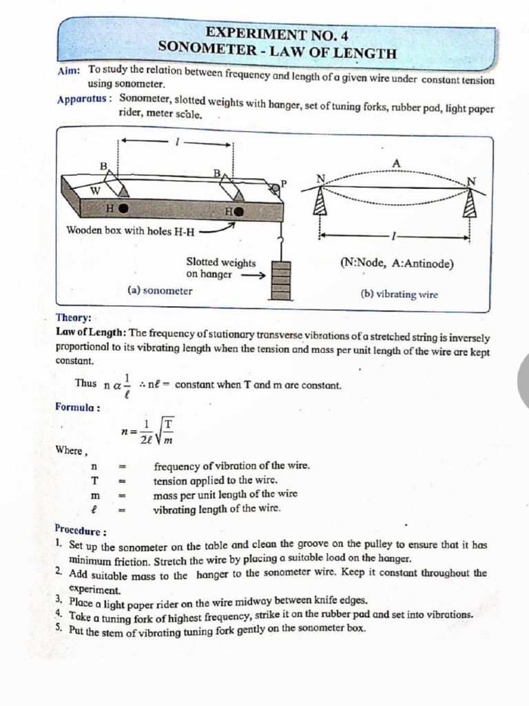 12th Exp.4-Sonometer I | PDF