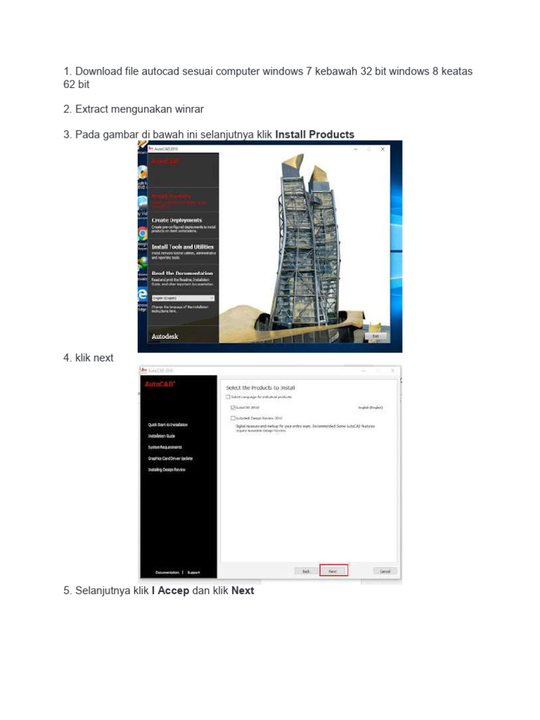 Tutorial Instalasi Autocad 2010 | PDF