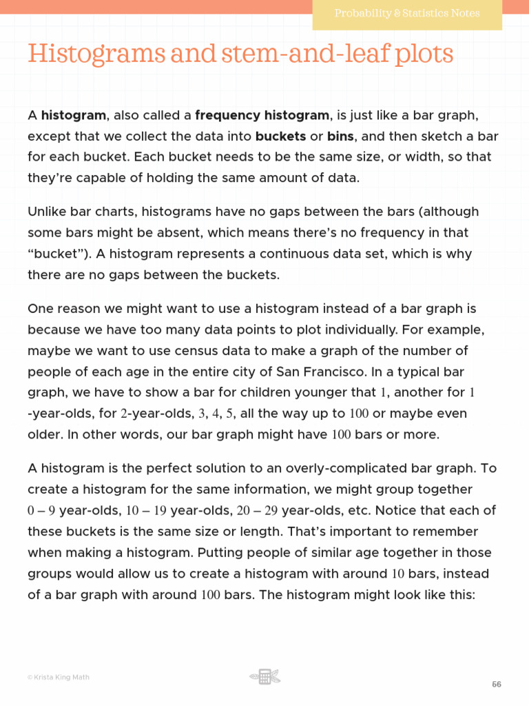 Histograms+and+Stem and Leaf+Plots | PDF | Histogram