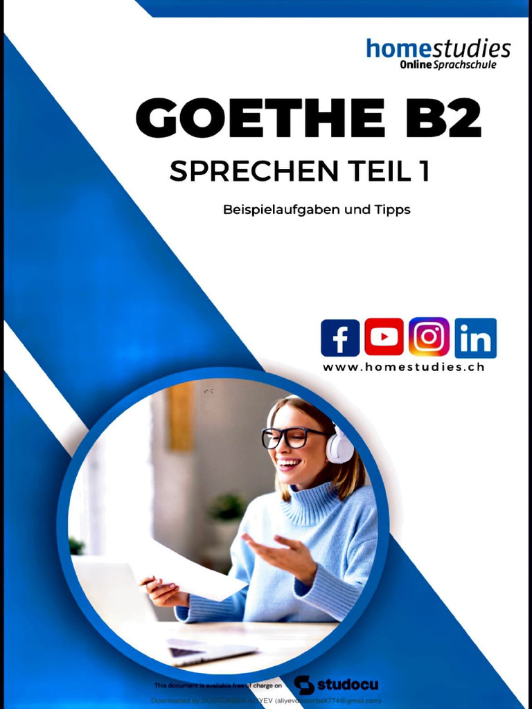 Goethe Sprechen B2 Teil 1 | PDF