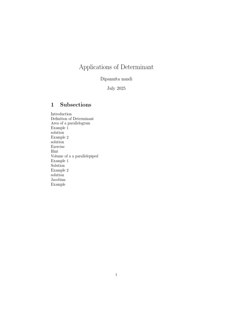 Determinant | PDF | Determinant | Matrix (Mathematics)
