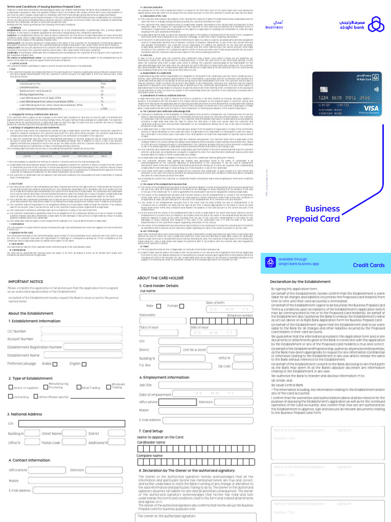 Commercial-Business Application Leaflet English | PDF | Credit Card | Banks