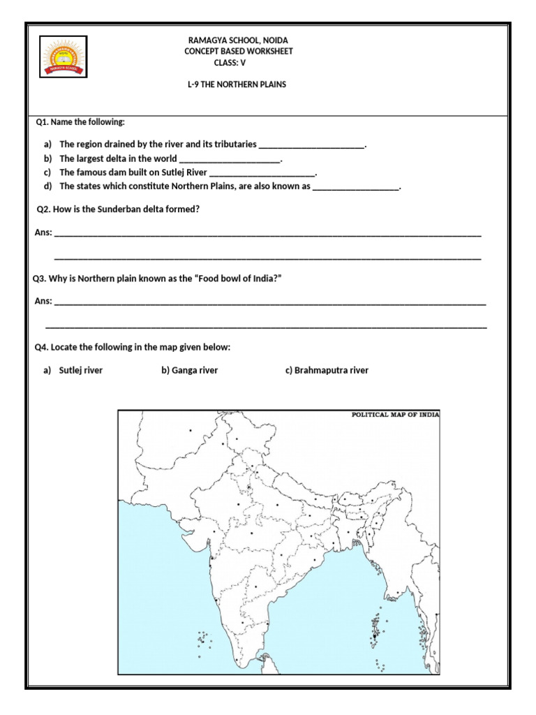 Concept Based Worksheet - L-11 Coastal Plains and Islands | PDF