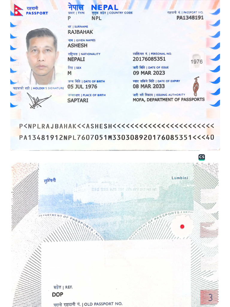 Ashes H Raj Ba Hak Passport | PDF