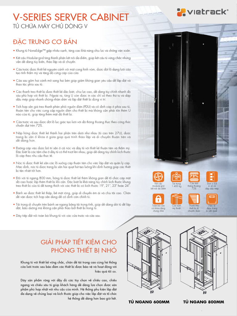 V-Series Server Cabinet Data Sheet-New | PDF