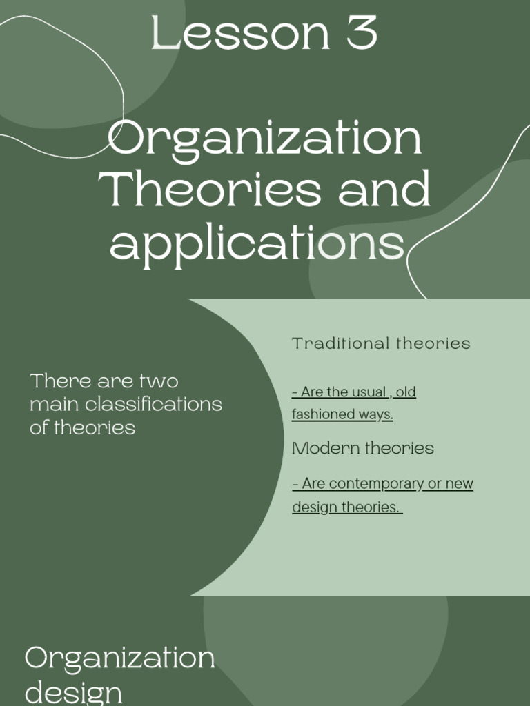 Organization Design Theories Explained | PDF