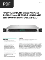 HPE ProLiant DL360 Gen12 Overview | PDF | Computer Security | Security