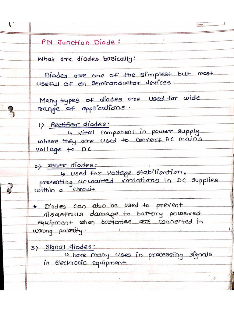 Diode Handwritten Notes | PDF