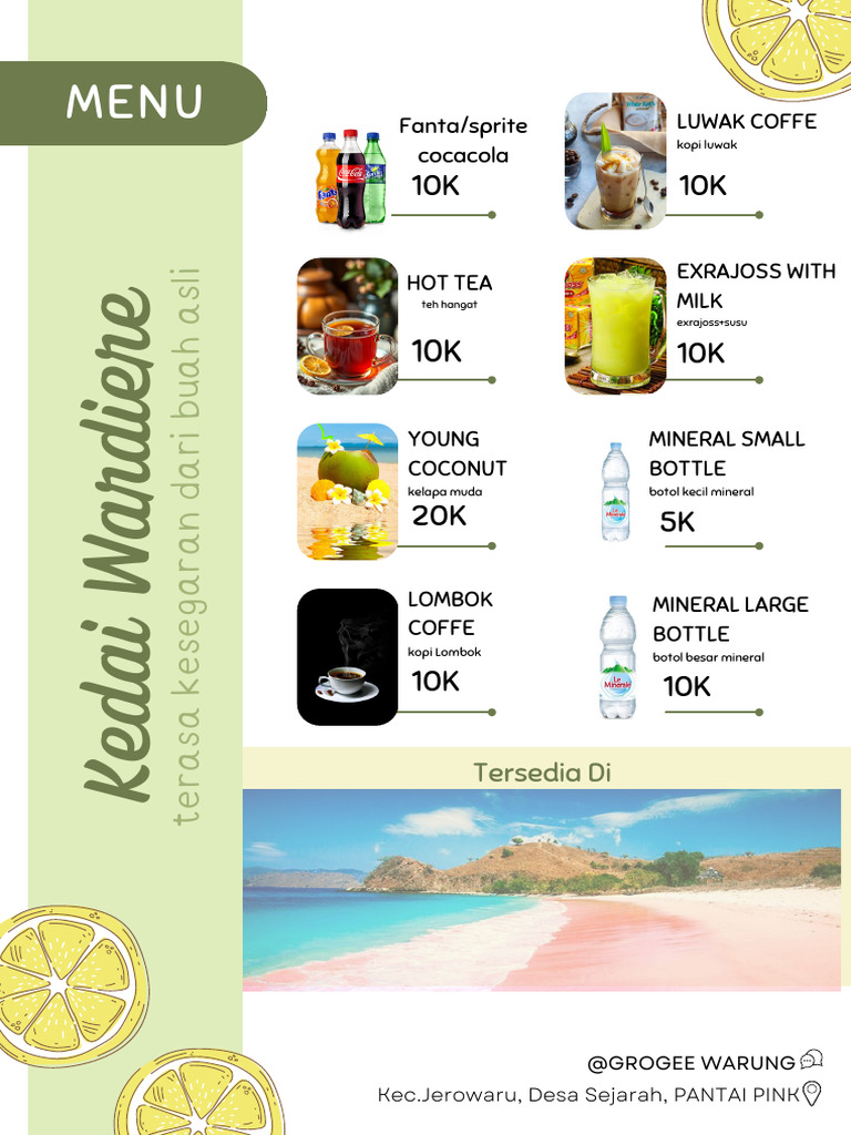 Menu Minuman dan Harganya 2025 | PDF