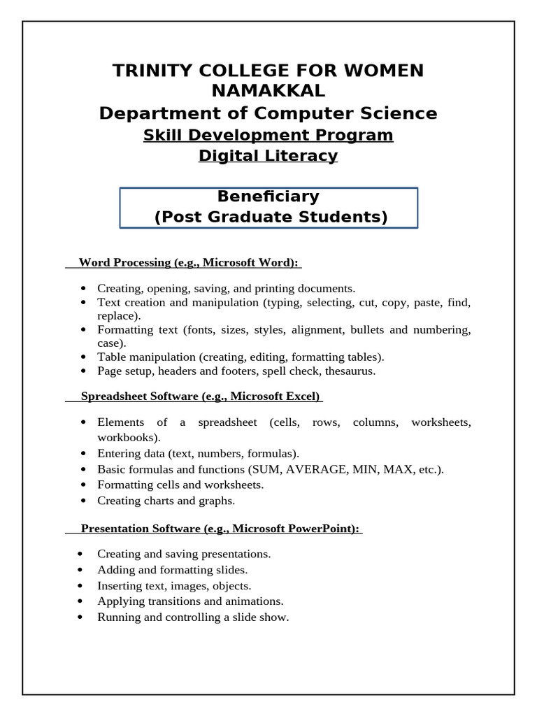 Digital Literacy | PDF