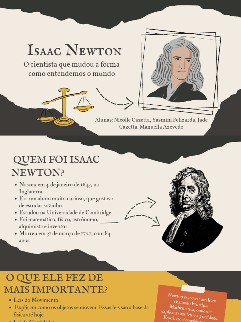Isaac Newton: Pai da Física Clássica | PDF | Isaac Newton | Física