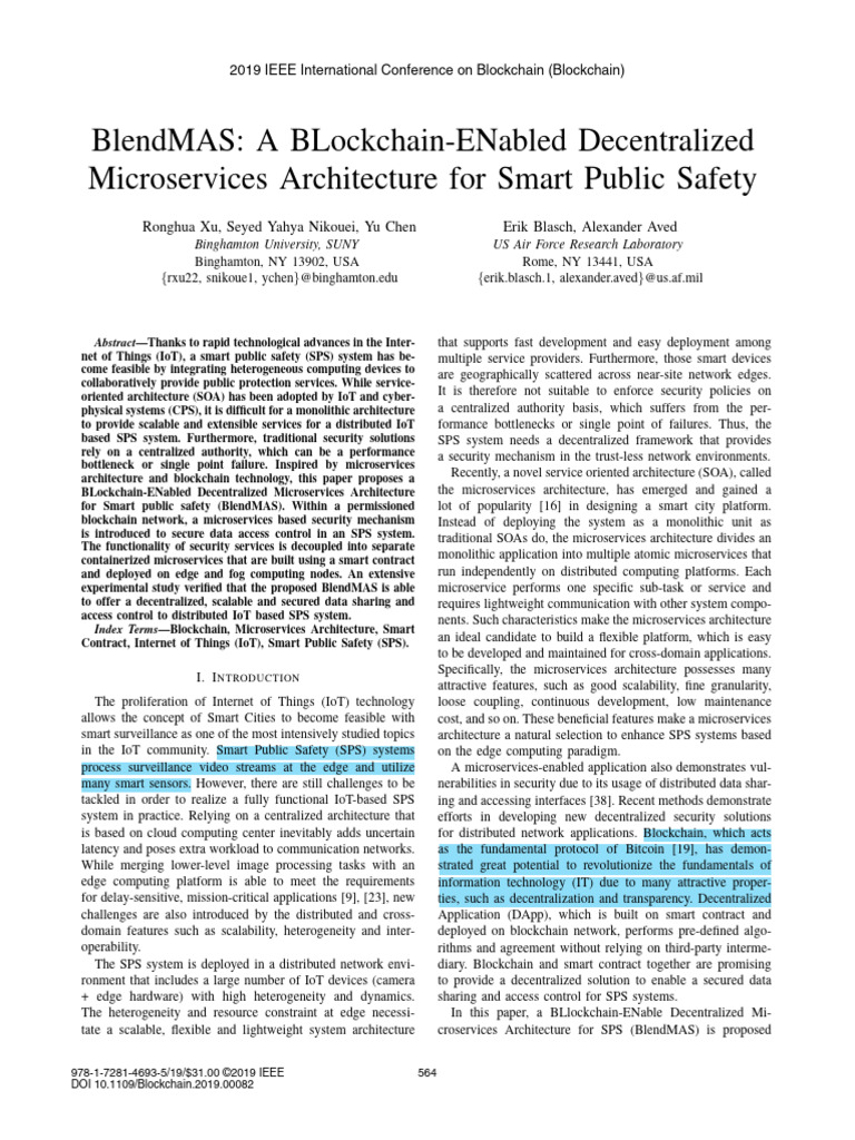 2019 IEEE-C BlendMAS A Blockchain-Enabled Decentralized Microservices Architecture For Smart ...